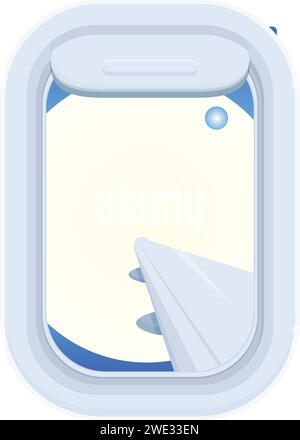 Seating window view icon cartoon vector. Travel sky. Plane jet Stock ...