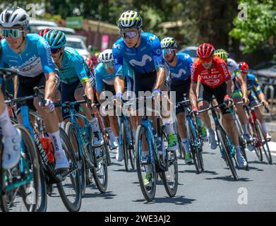 The peloton during stage six of the Tour Down Under in Adelaide, South ...