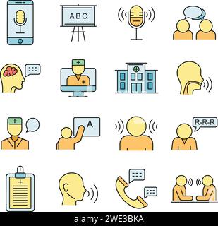 Occupational health linear icons set. Ergonomics, Hazards, Vaccinations ...