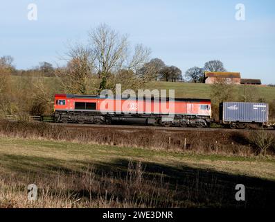Diesel locomotive pulling a freight train of the Transmongolian Railway ...