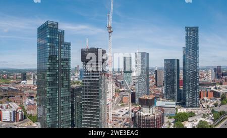 Construction progress of The Blade & Three60 residential towers with ...
