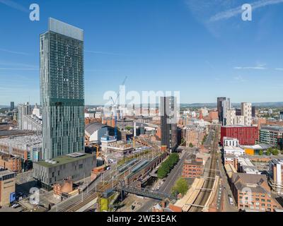 Aerial image of Beetham Tower and Viadux in Manchester UK Stock Photo ...