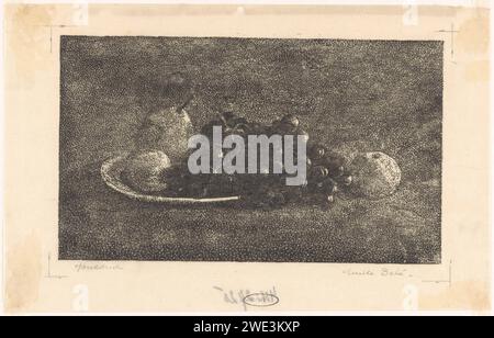 Scale with grapes and other fruit, Emilius Wilhelmus Dehé, 1896 - 1939 ...