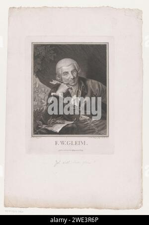 Portrait van Johann Wilhelm Ludwig Gleim, Gustav Georg Endner, 1764 ...