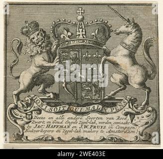 Coat of arms of Amsterdam: red shield and black pale with three silver ...