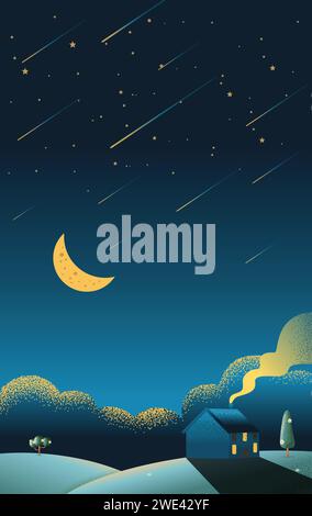 A moon on the sky Stock Vector Image & Art - Alamy