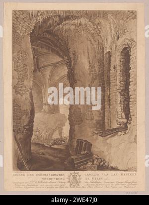 View of the underground vault of Vredenburg Castle in Utrecht ...