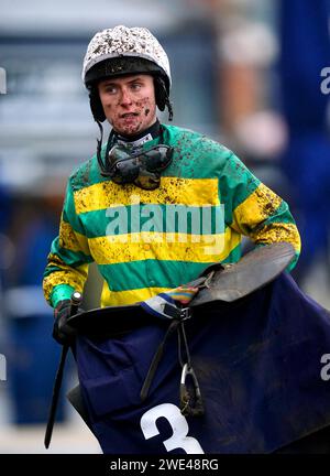 Jockey Niall Houlihan after competing in the Newbury Welcomes Sky ...