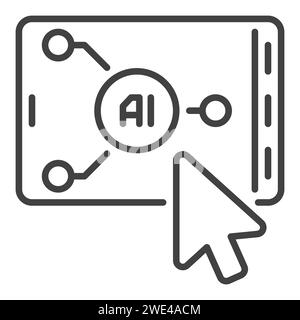 Mouse Cursor on Smartphone with AI vector Artificial Intelligence ...