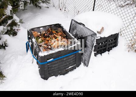Food waste inside a food waste bin Stock Photo - Alamy