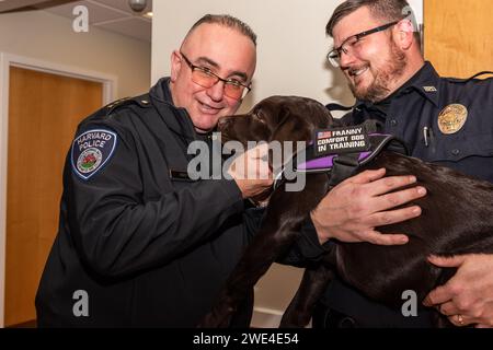 Swearing-In ceremony for Harvard Police Comfort Dog Franny, at the ...