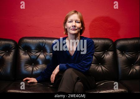 27 January 2024, Saarland, Saarbrücken: Lisa Gertsch holds her trophies ...