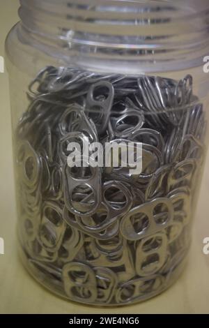 Aluminium pull tabs Stock Photo - Alamy