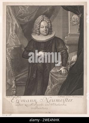 PortraT van Erdmann Neumeister, Christian Fritzsch, after Johann ...