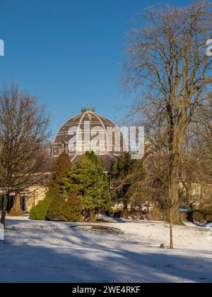 Exterior view of the Octagon Hall with its dome roof seen through the ...