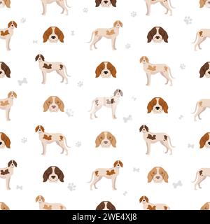Saint German Pointer clipart. All coat colors set. All dog breeds ...