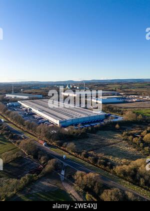 Tesco Magor depot. Industrial warehousing. South Wales Stock Photo - Alamy