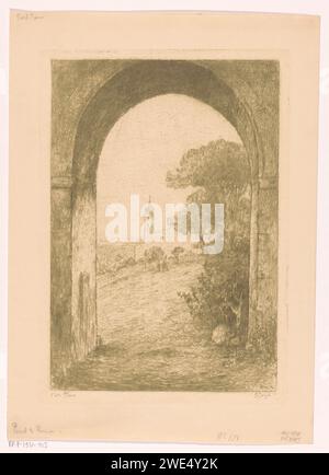 Landscape, Rome, Etienne Bosch, 1873 - 1931, View of the domes of St ...