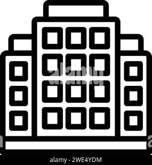 Modern tel aviv building icon outline vector. Tower city. Landmark ...