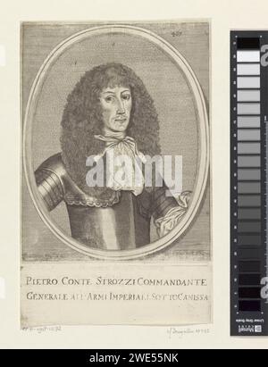 Portrait of General Pietro Strozzi. Text in undermarge. Numbered at the ...