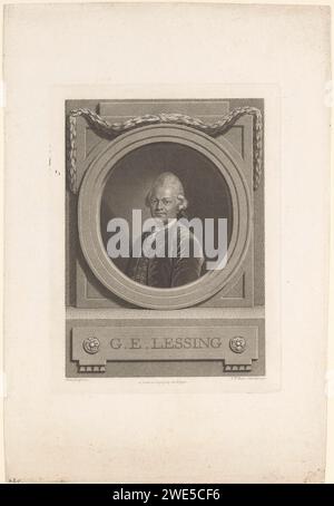 PortraT van Gotthold Ephraim Lessing, Johann David Schleuen (I), 1721 ...