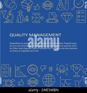 Quality control banner with place for text. Vector illustration Stock ...