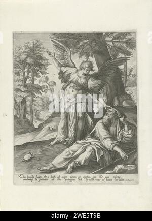 The angel appears to Elijah in the desert Stock Photo - Alamy
