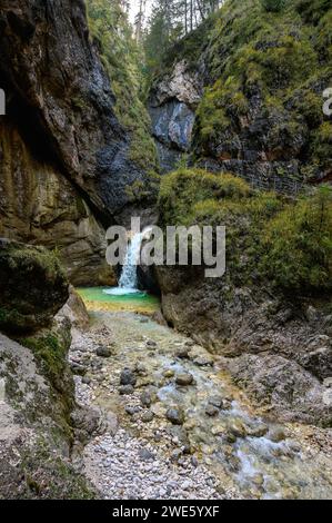 Hiking in the gorge, Almbach, Almbachlamm, gorge, canyon, gorge ...
