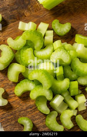 Homemade Organic Diced Chopped Celery Ready to Cook With Stock Photo ...