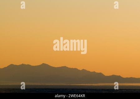 Fall Sunrise over the Brooks range Beaufort sea and 1002 area of the ...