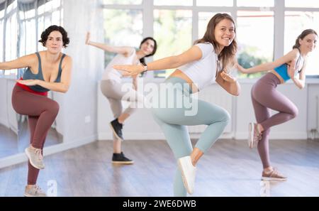 Group of women dancing dancehall in studio Stock Photo - Alamy