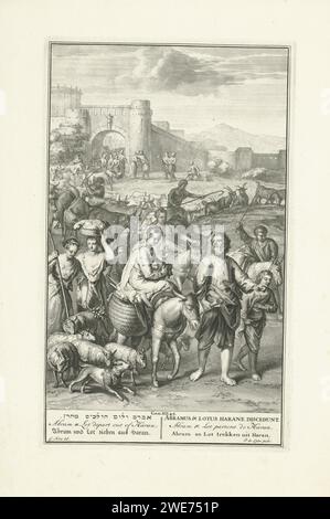 Abraham and Lot leave Haran, Jacob de Later, after Gerard Hoet (I ...