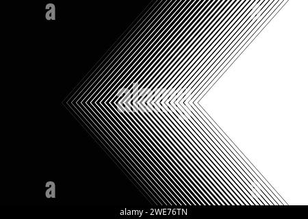 Thin straight line smooth transition from black to white line pattern ...