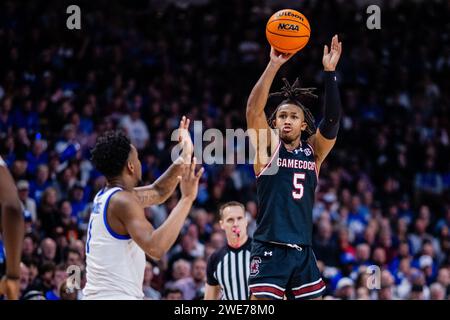 Columbia, SC, USA. 23rd Jan, 2024. South Carolina Gamecocks guard ...