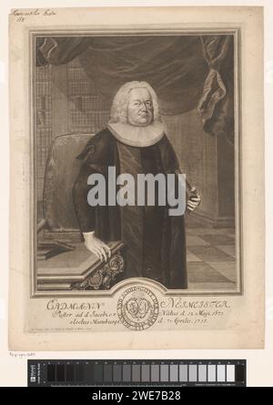 Portrait of Erdmann Neumeister by Christian Fritzsch, displayed in the ...