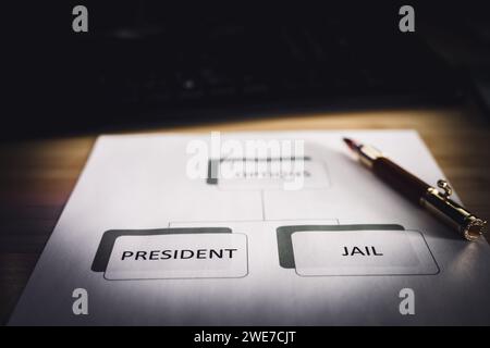 Flow chart for political options to be either elected president or go ...