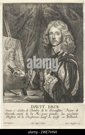 Portrait of the painter David Beck. Portrait of the Dutch painter David ...