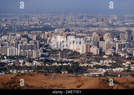 19 January 2024, Cityscape Skyline, Cityscape of Pune city view from ...