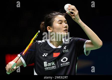 Malaysia's Goh Jin Wei in action against Germany's Li Yvonne (not ...