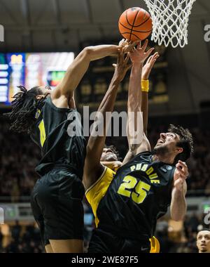 Purdue forward Trey Kaufman-Renn (4) makes a pass around Nebraska ...