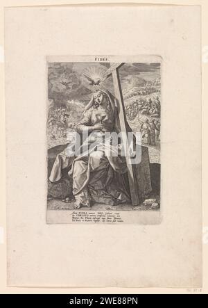 Faith, Raphaël Sadeler (I), After Maerten de Vos, 1590 print The ...