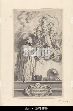 Maria with child appears to H. Aloysius Gonzaga, 1625 - 1678 print H ...