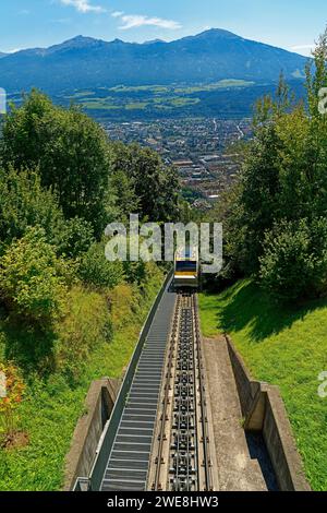 Hungerburgbahn, Station Hungerburg, Panoramablick, Innsbruck Stock ...