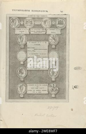 Seven Roman coins with front and back, Seven Roman coins, print maker ...