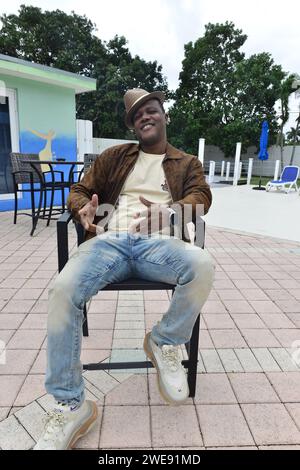 MIAMI, FLORIDA - JANUARY 22: IMC co-founder Sharon Burke, Reggae Singer/ Conference chair Shaggy ...