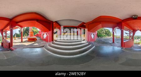 360° view of full hdri 360 panorama near hindu maruti temple of ape ...
