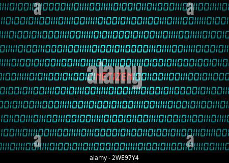 Red word "Netizen" hidden in the middle of a binary code sequence Stock Photo - Alamy