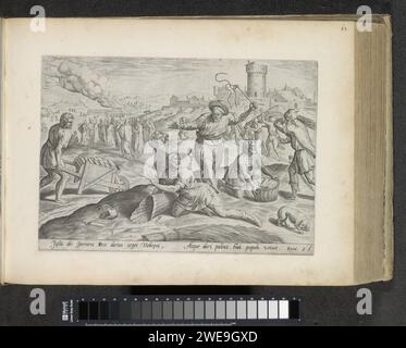 Moses and Aaron at Pharaoh, 1643 print Moses and Aaron speak with the ...