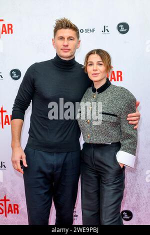 AMSTERDAM - Victoria Koblenko and Evgeniy Levchenko on the red carpet ...