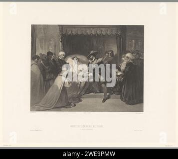 The Death of Leonardo da Vinci (1851) circa 1851 by Jean Auguste ...